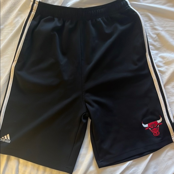adidas | Bottoms | Adidas Black Boys Shorts With Bulls Logo | Poshmark